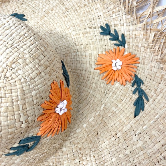Hat Attack | Accessories | Hat Attack Floral Straw Charlotte Sun Hat In ...
